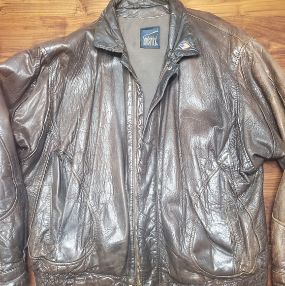 Robert Comstock | Jackets & Coats | Vintage Mens Robert Comstock Bomber Style Leather Jacket Sz ...